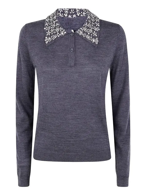 Liviana Conti Fabienne' Wool Sweater - Gray