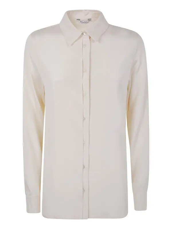 Max Mara Classic Silky Button-down Shirt - White