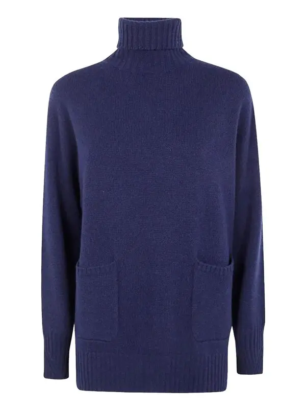 DRUMOHR Long Sleeve Turtleneck - Blue