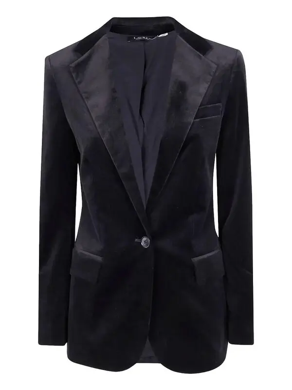 Ralph Lauren Wilona Velvet Blazer - Black