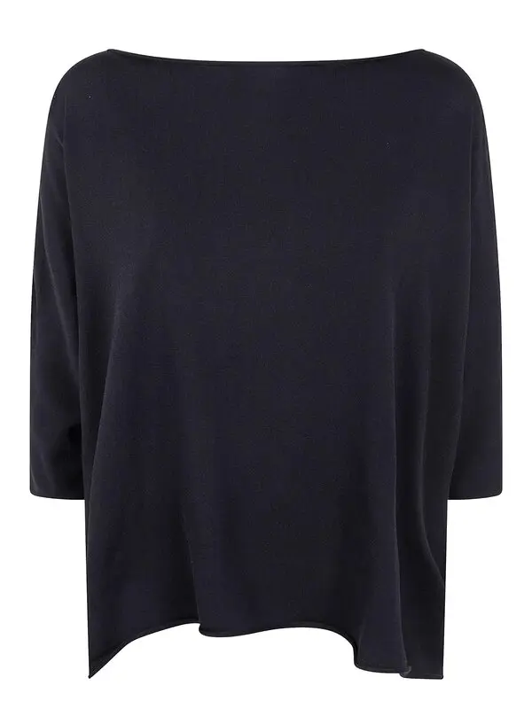 Liviana Conti Kimono Over Sweater - Black