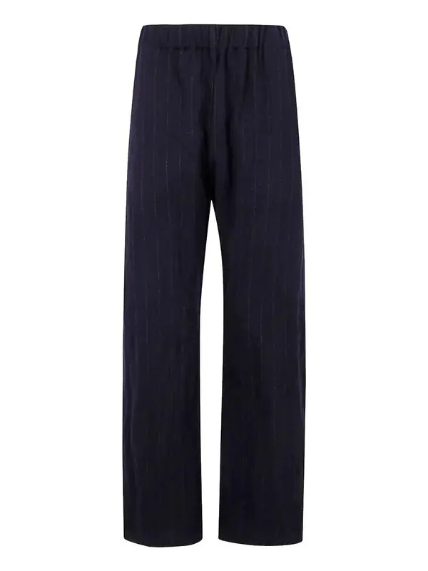 Apuntob Curved Leg Trousers - Blue