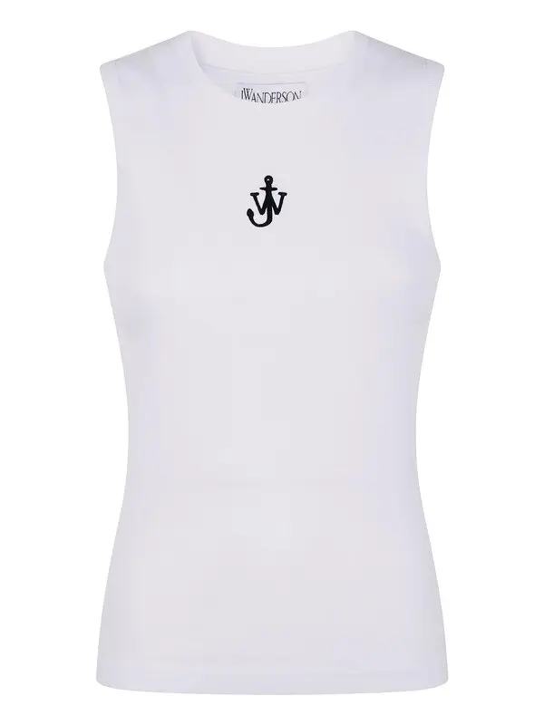 J.W.ANDERSON Anchor Embroidery Vest - White