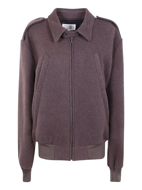 MAISON MARGIELA Virgin Wool Jacket - Brown