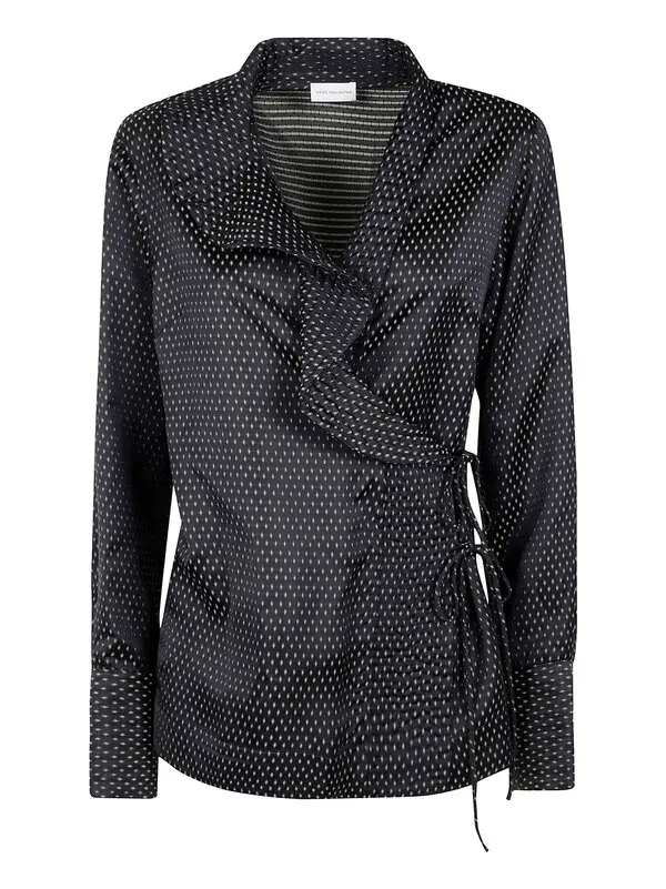 Dries Van Noten Jacquard Motif Shirt - Black