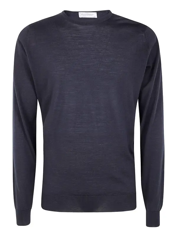 John Smedley Lundy" Round Neck Pullover - Black