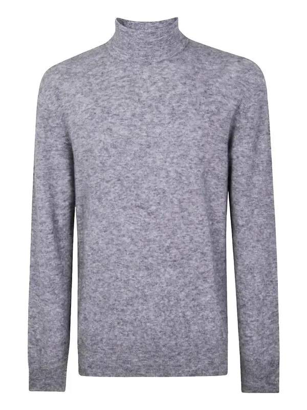 NUUR Long Sleeve Turtleneck Sweater - Gray