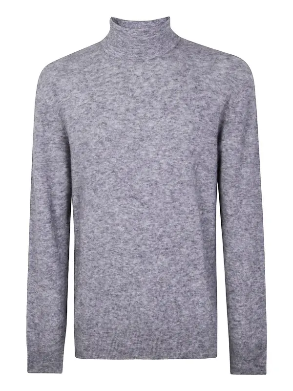 NUUR Long Sleeve Turtleneck Sweater - Gray