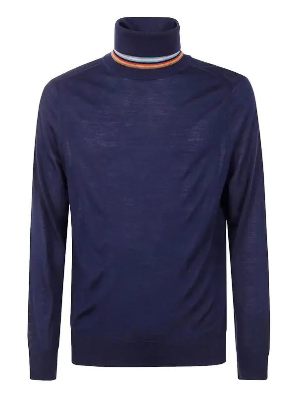 Paul Smith Sweater Roll Neck - Blue