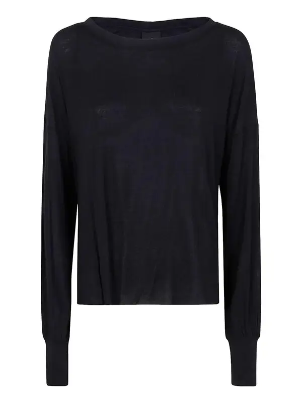 THOM KROM Round Neck Sweatshirt - Black