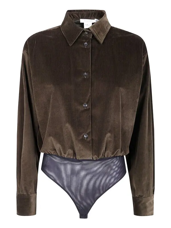 Max Mara Velvet Body Shirt - Green