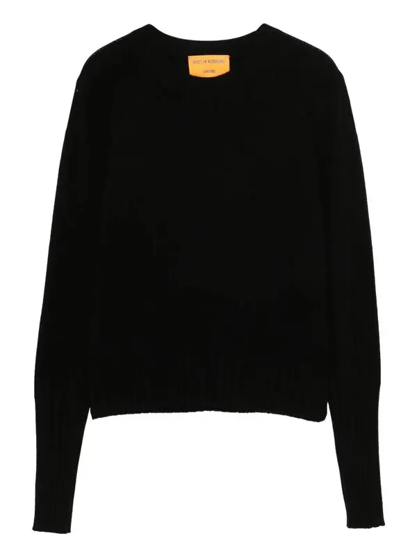 Guest In Residence Shrunken Crew Neck Cashmere Sweater - Black