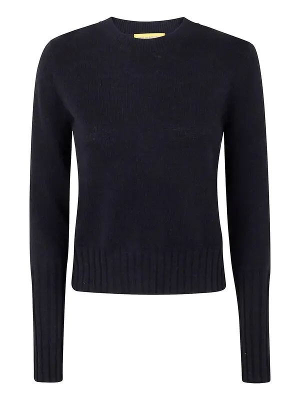 Guest In Residence Shrunken Crew Neck Cashmere Sweater - Black