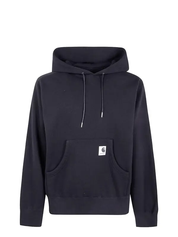 SACAI X CARHARTT Wip Cotton Jersey Hoodie - Black
