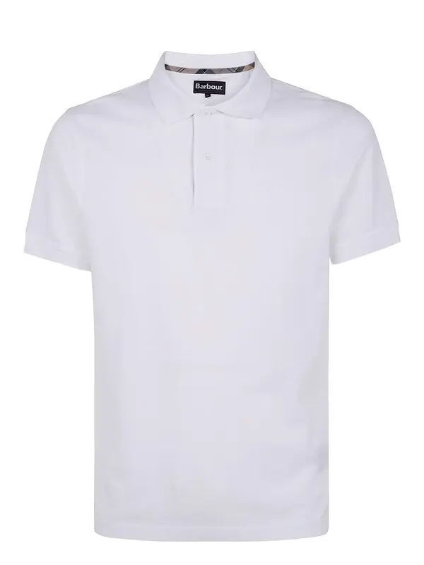 Barbour Premium Tartan Pique Polo Midlayers - White