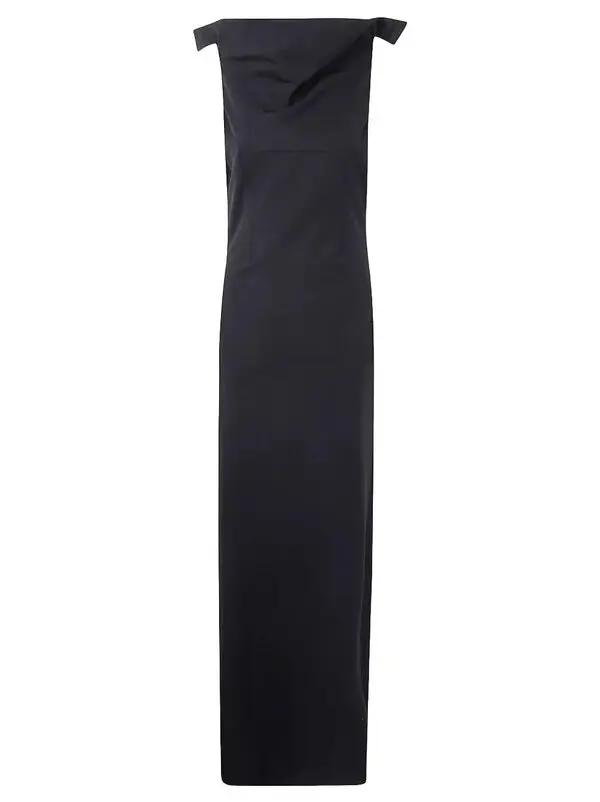 Jean Paul Gaultier Long Backless Maxi Dress With Belt - Black