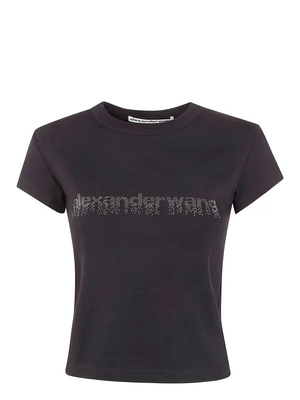 Alexander Wang Short Sleeve T-shirt With Graphic - Black