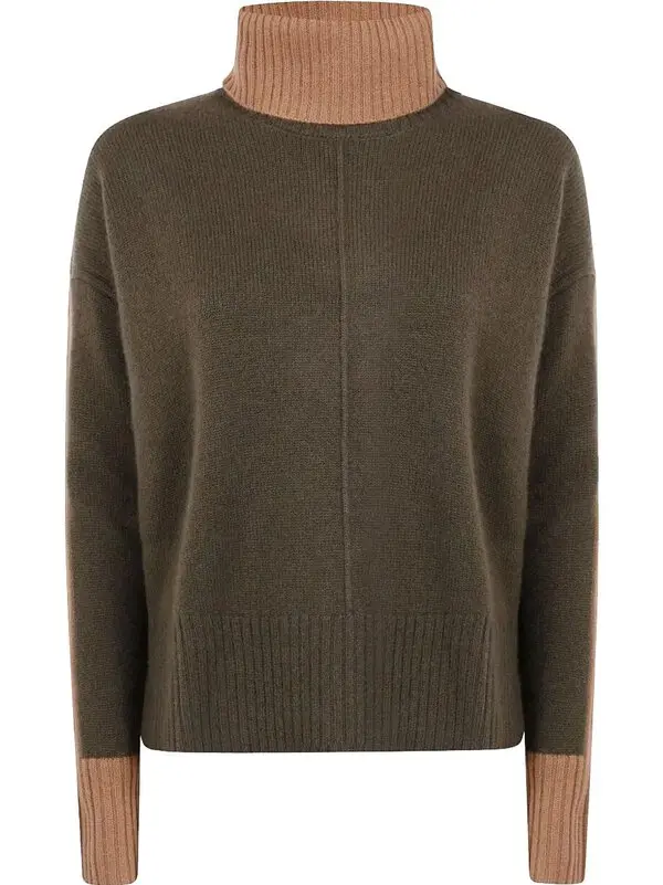 ABSOLUT CASHMERE Candace High Neck Cashmere Sweater - Green