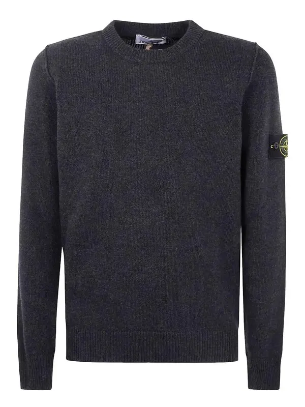 Stone Island Lambswool Crew Neck Sweater - Gray