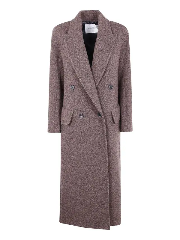 Max Mara Tweed Classic Coat - Black