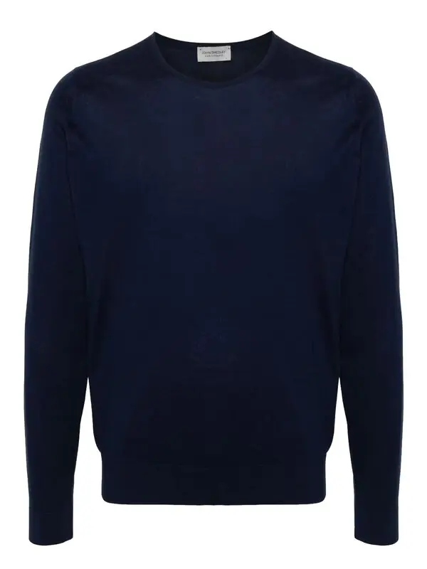John Smedley Hatfield Long Sleeves Crewneck Pullover - Blue