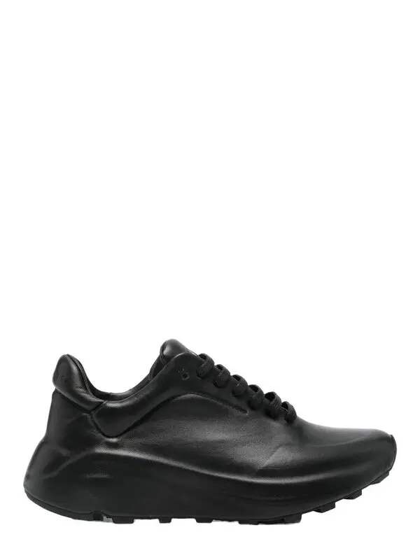 DEL CARLO Nappa Leather Sneakers - Black
