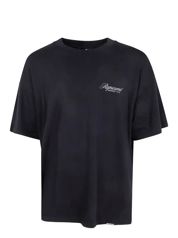 REPRESENT Owners Club Script" T-shirt - Black
