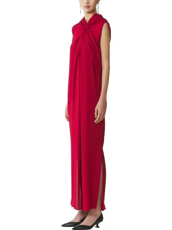 LANVIN Front Knot Dress - Red