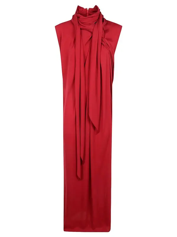 LANVIN Front Knot Dress - Red