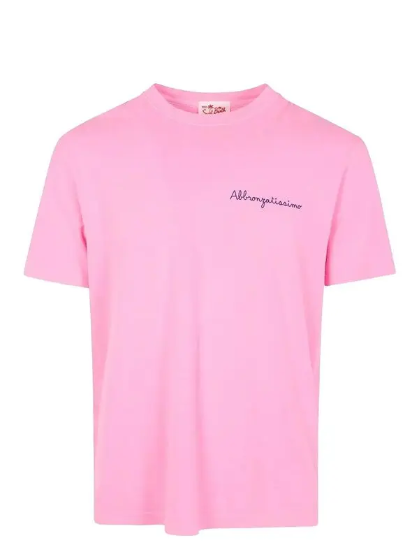 MC2 SAINT BARTH Portofino Embroidery T-shirt - Pink