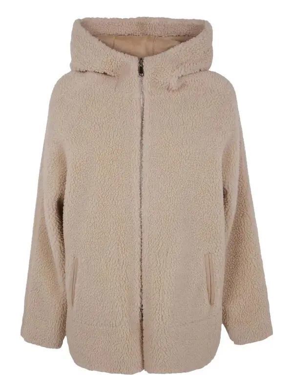 BETTA CORRADI Reversible Hooded Jacket - Beige