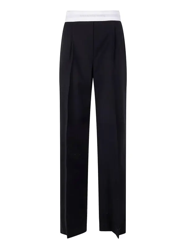 Alexander Wang High Waisted Pleated Pant - Black
