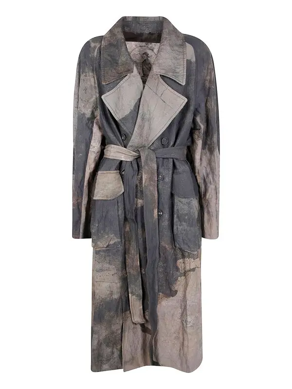 ZIGGY CHEN Printed Trench Coat - Multi