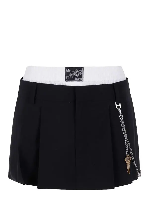 Alexander Wang Pleated Skort With Chain - Black