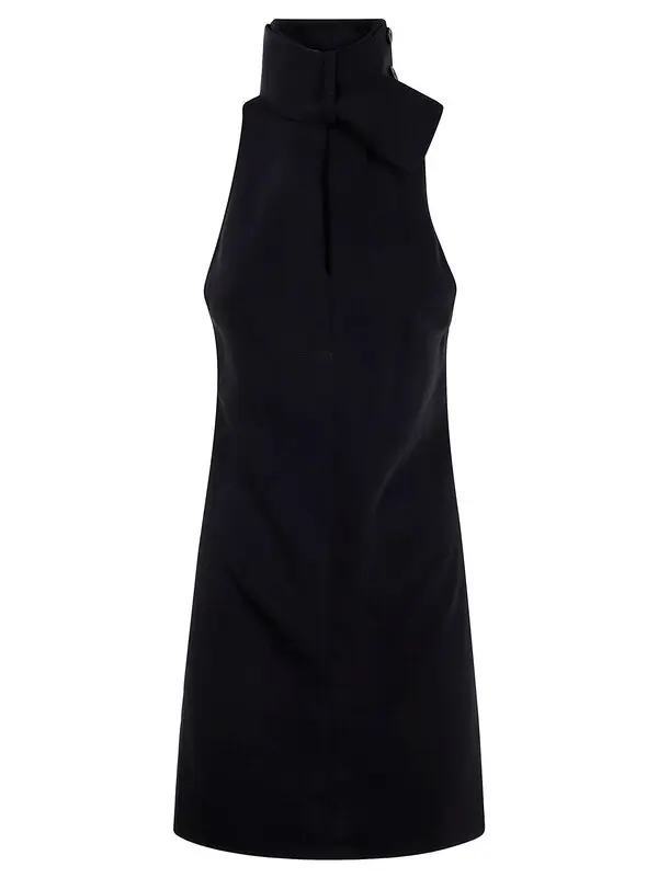 COURREGES Scarf Mockneck Dress - Black