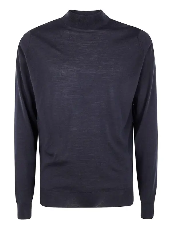 John Smedley Harcourt Mock Neck Sweater - Black