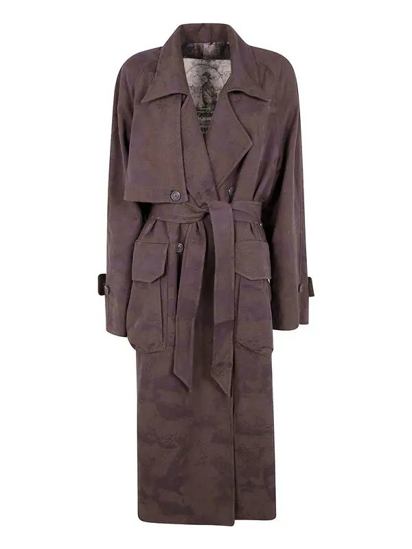 ZIGGY CHEN Jacquard Trench Coat - Multi