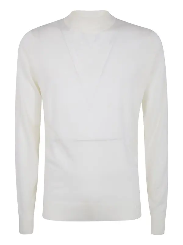 John Smedley Harcourt Mock Neck By - White
