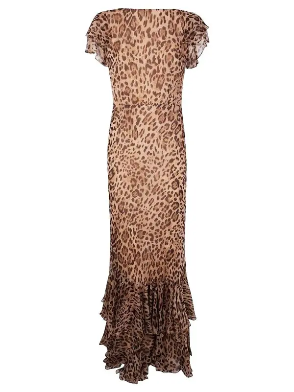 Rixo Ordinia Dress Mila Leopard - Brown