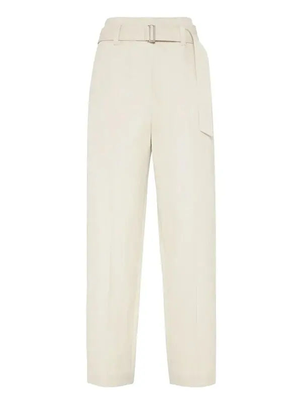 Brunello Cucinelli Regular Belt Trousers - Beige