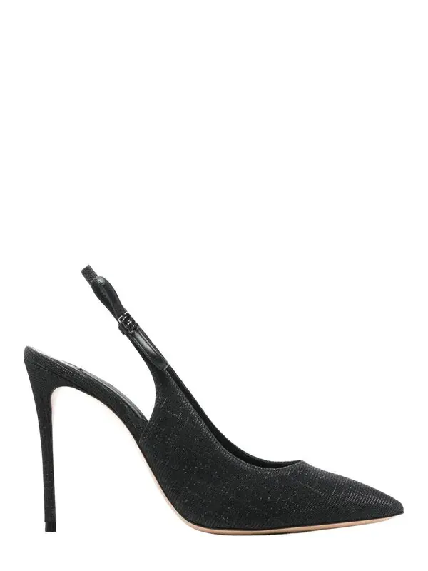 Casadei Chanel" Triniton Slingbacks - Black