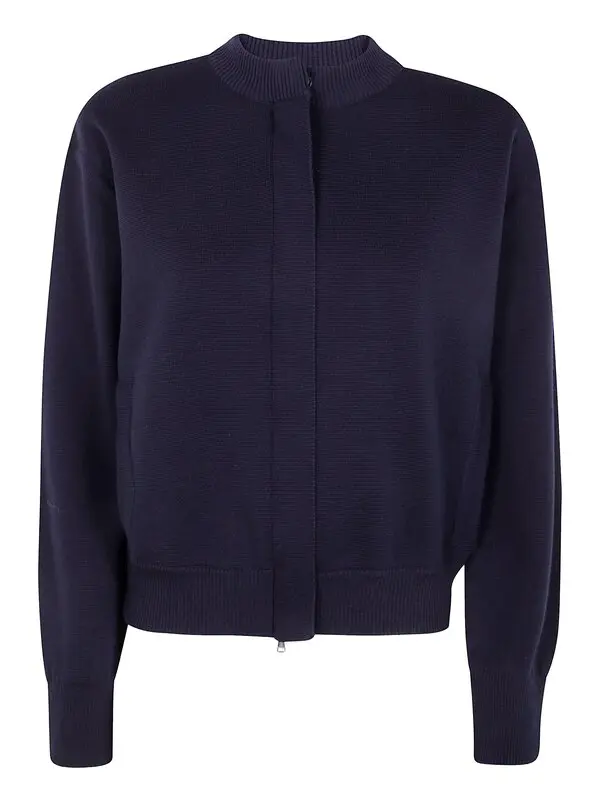Max Mara Pelago Merinos Wool Bomber Jacket - Blue