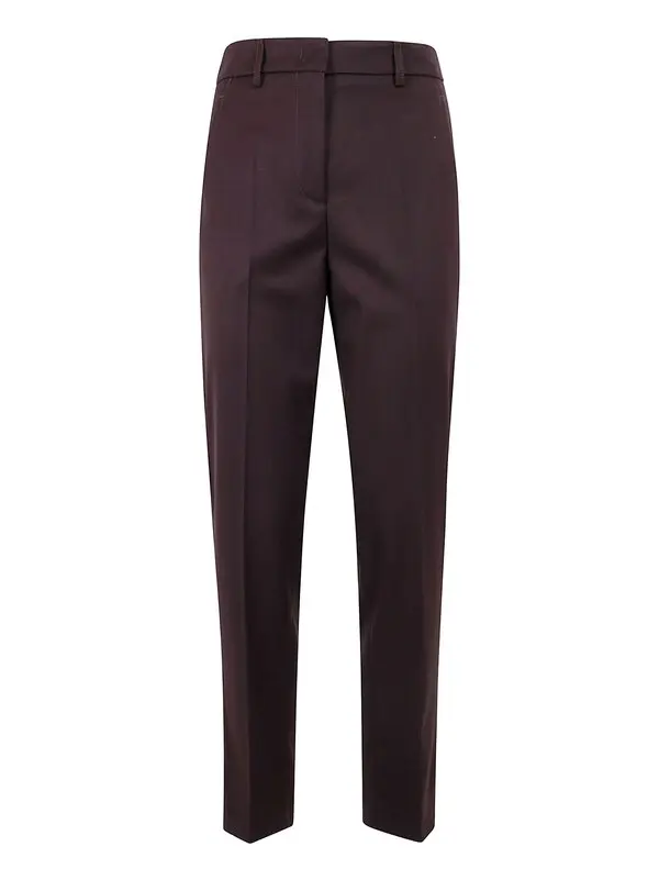 DRHOPE Tailored Trousers - Brown