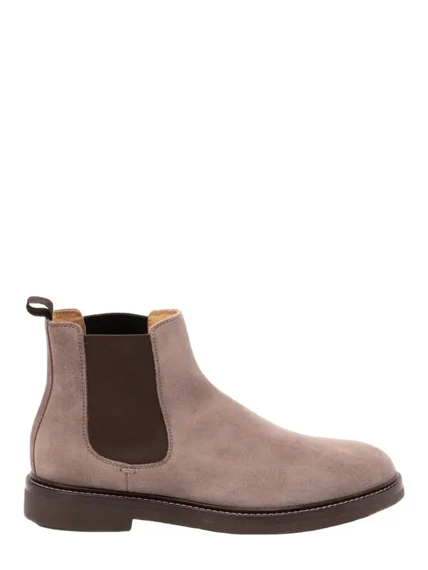 Brunello Cucinelli Beatles Suede Ankle Boots - Brown
