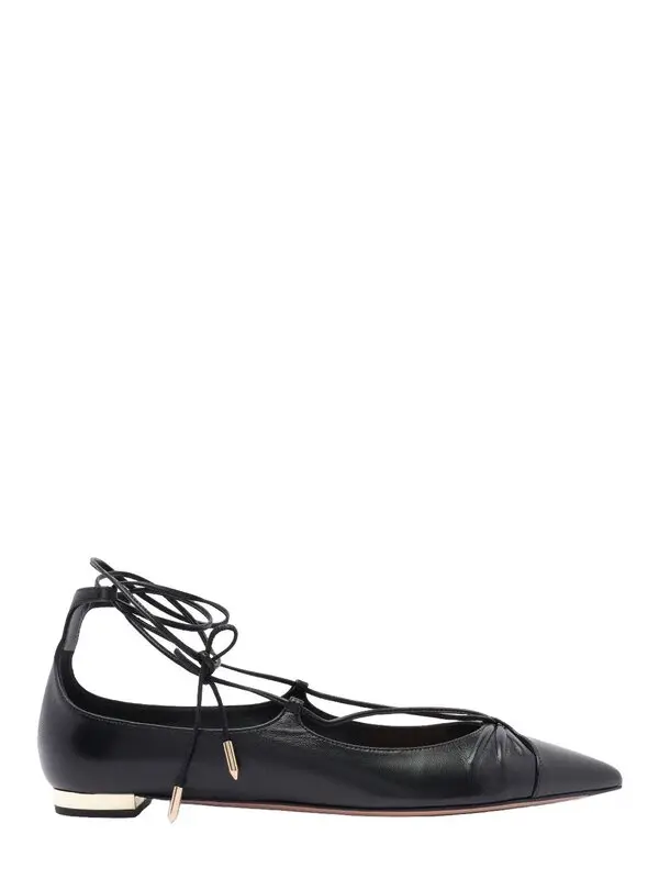 AQUAZZURA Gabi Flat - Black