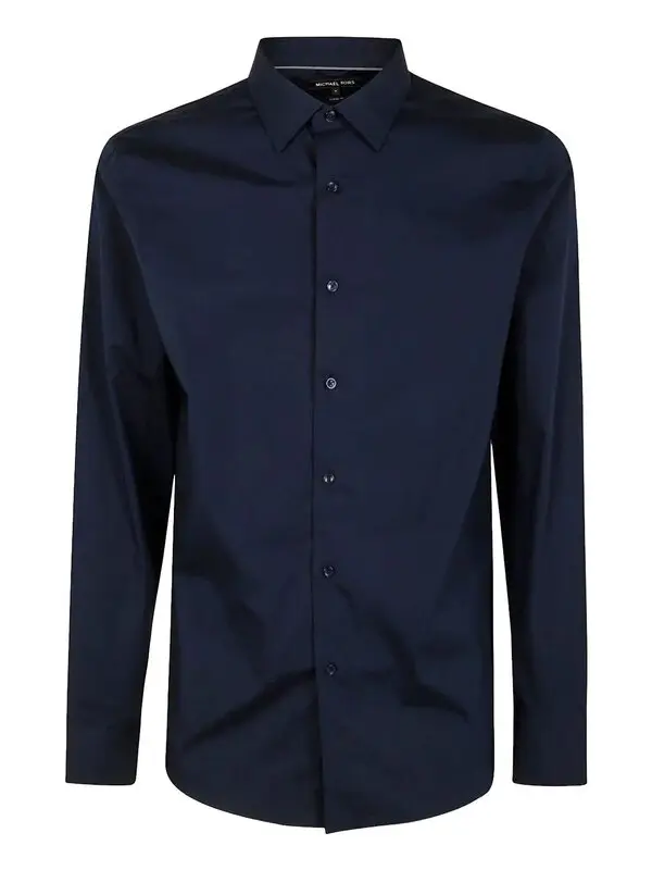 Michael Kors Long Sleeves Classic Cotton Shirt - Blue