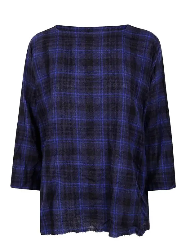 DANIELA GREGIS Camicia Quadrato Tartan Shirt - Black