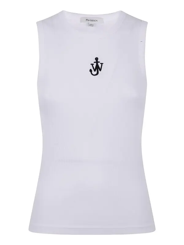 J.W.ANDERSON J.w. Anderson Anchor Sleeveless Vest - White