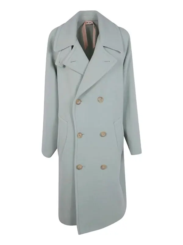 N.21 Double Breasted Maxi Coat - Green
