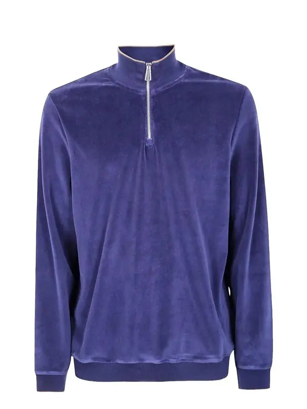 Paul Smith Half Zip Sweatshirt - Blue